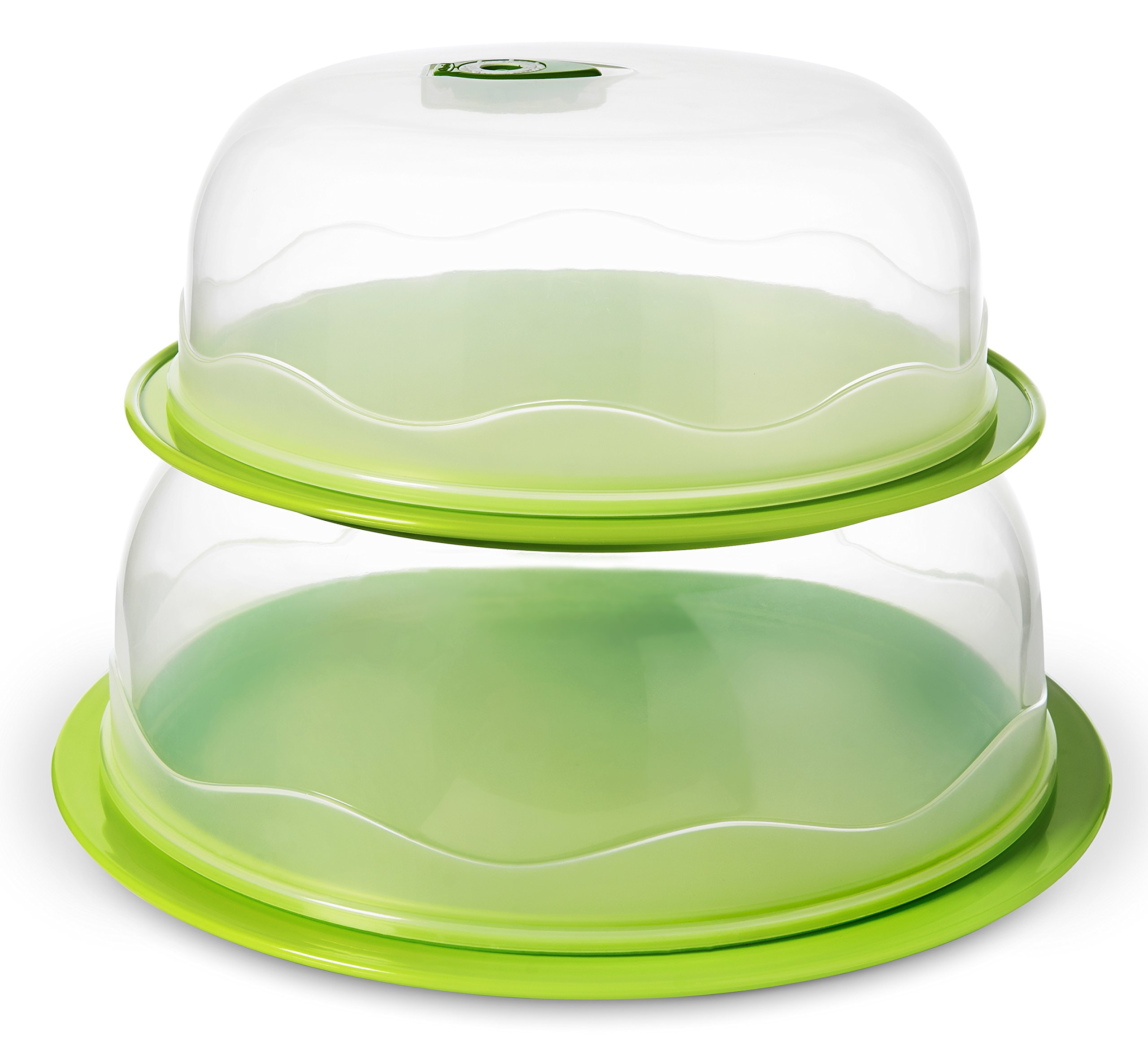 Ozeri INSTAVAC Ready-Serve Domed Food Storage Container, BPA-Free 4-Piece Nesting Set with Vacuum Seal