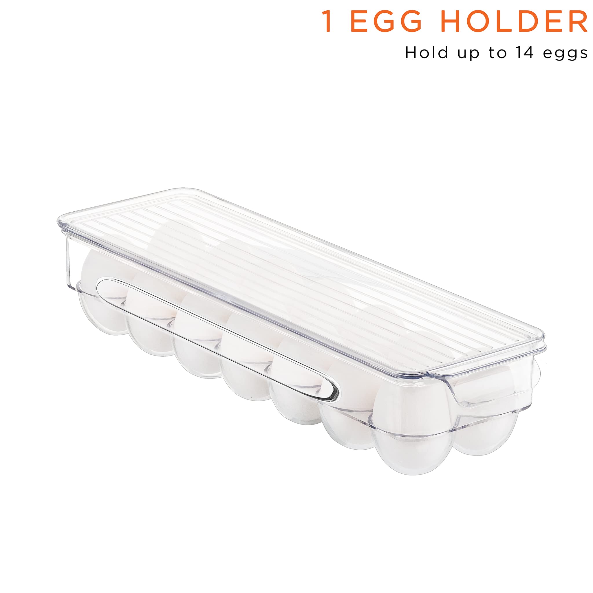 Sorbus Fridge Bins and Freezer Bins Refrigerator Organizer Stackable Food Storage Containers BPA-Free Drawer Organizers for Refrigerator Freezer and Pantry (Pack of 8)