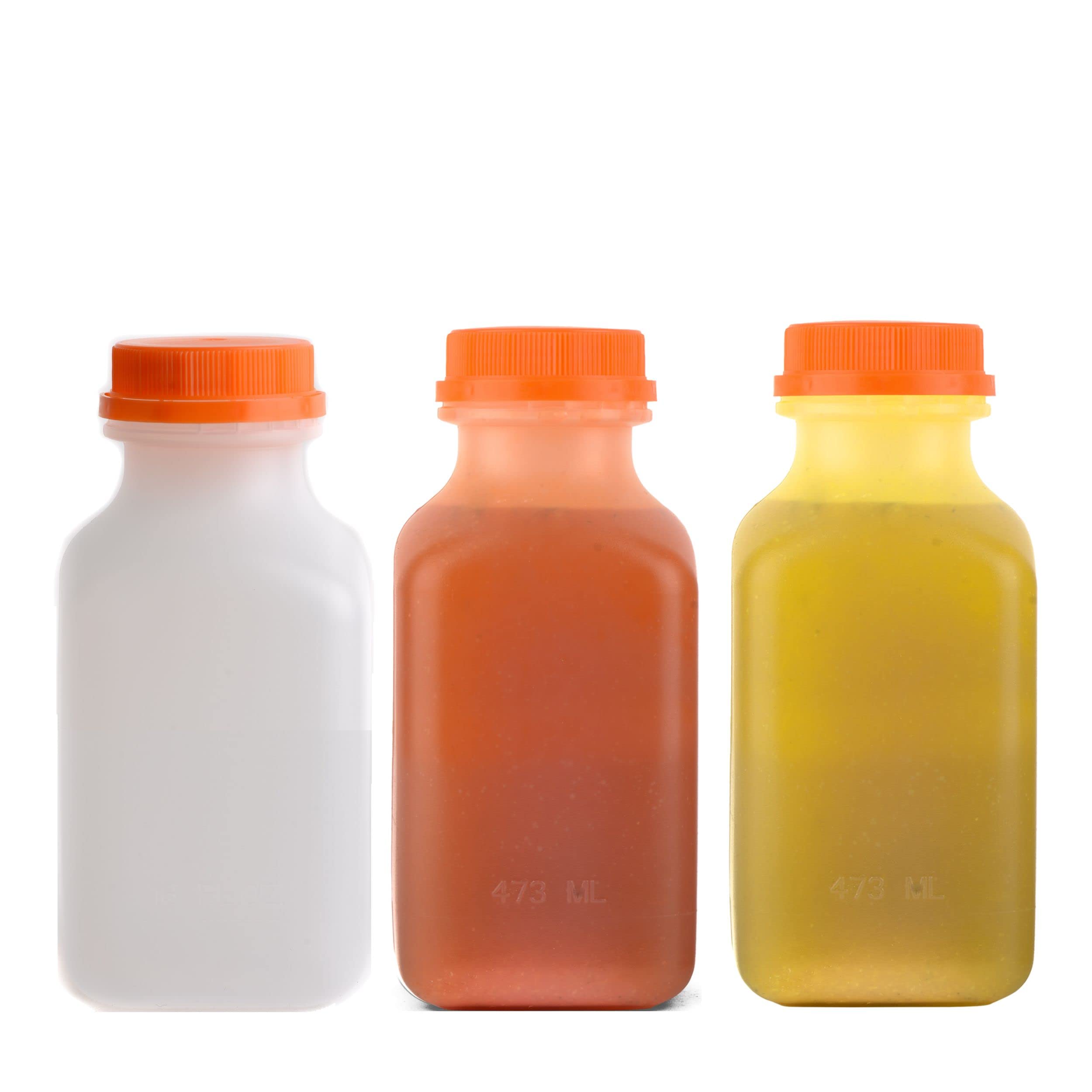 EcoQuality Empty Plastic Juice Bottles with Tamper Evident Caps 12 OZ - Smoothie Bottles - Ideal for Juices, Milk, Smoothies, Picnic's and even Meal Prep Juice Containers (12 ounces) (250)