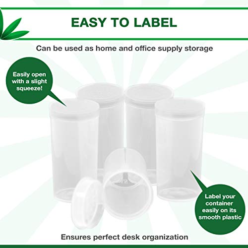 Emerald Mountain Supplier Pop Top Dram Containers | Durable Airtight Multipurpose Storage | Herb and Pill Organizer - 13 Dram (White, 320 Count (Pack of 1))