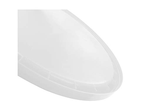 Poly Farm 2.5 Gallon Semi-transparent Ice Cream Tub with Lid (White Lid, 20)