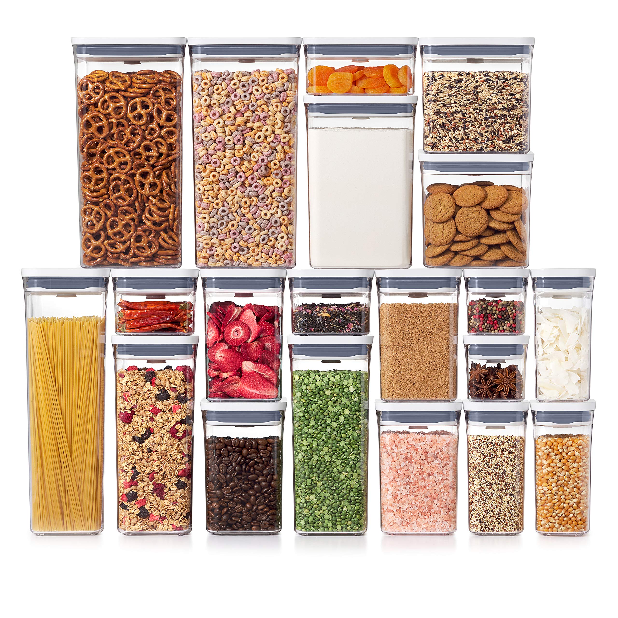 OXO Good Grips 20-Piece POP Container Set + OXO Good Grips 8-Piece Baking Essentials POP Container Set