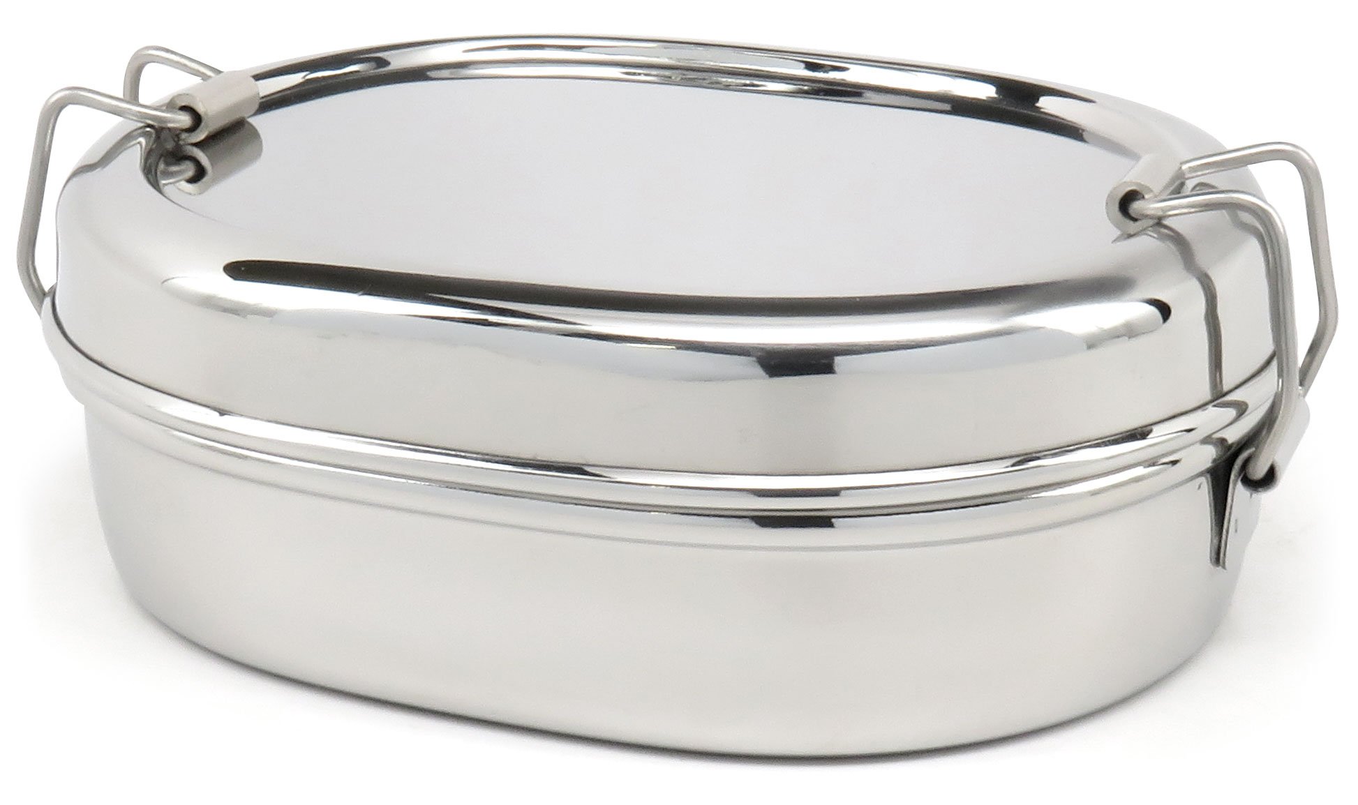 Lifestyle Block Stainless Steel 5 Inch Oval Snack Container - Eco Friendly and BPA Free