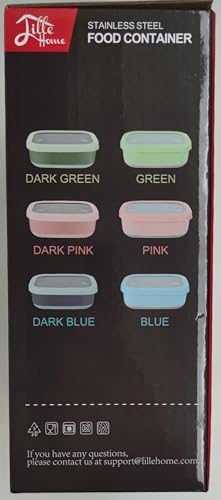 Lille Home Leak Proof Stainless Steel Lunch Snack Containers Set - Ideal for Educational Settings and Daycare - Nesting Trio with Silicone Lids - 47oz+30oz+16oz - Pink