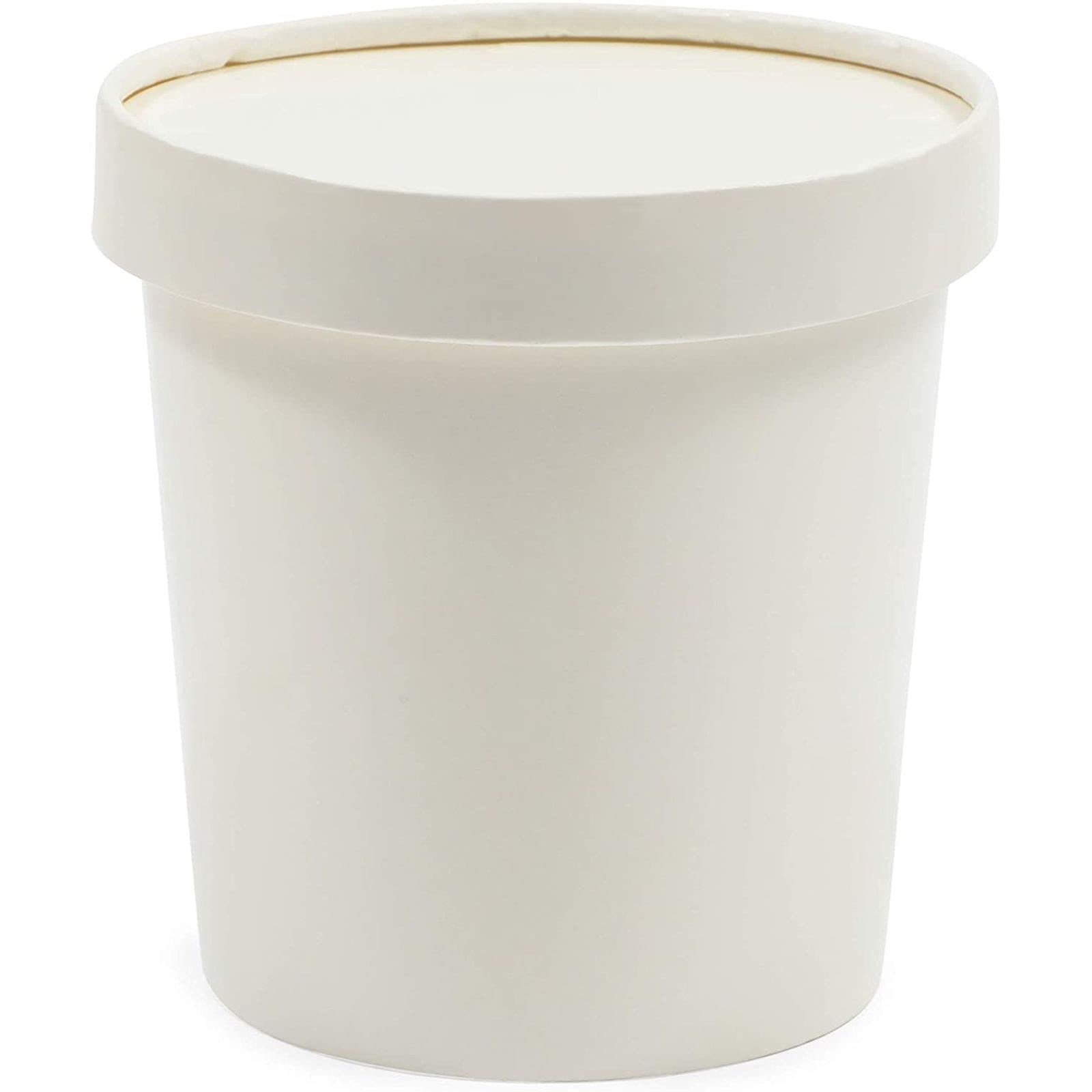 Juvale 36 Pack 16 oz Disposable Soup Containers with Lids, Take Out Cups for Hot or Cold Food to Go, Ice Cream Storage, White