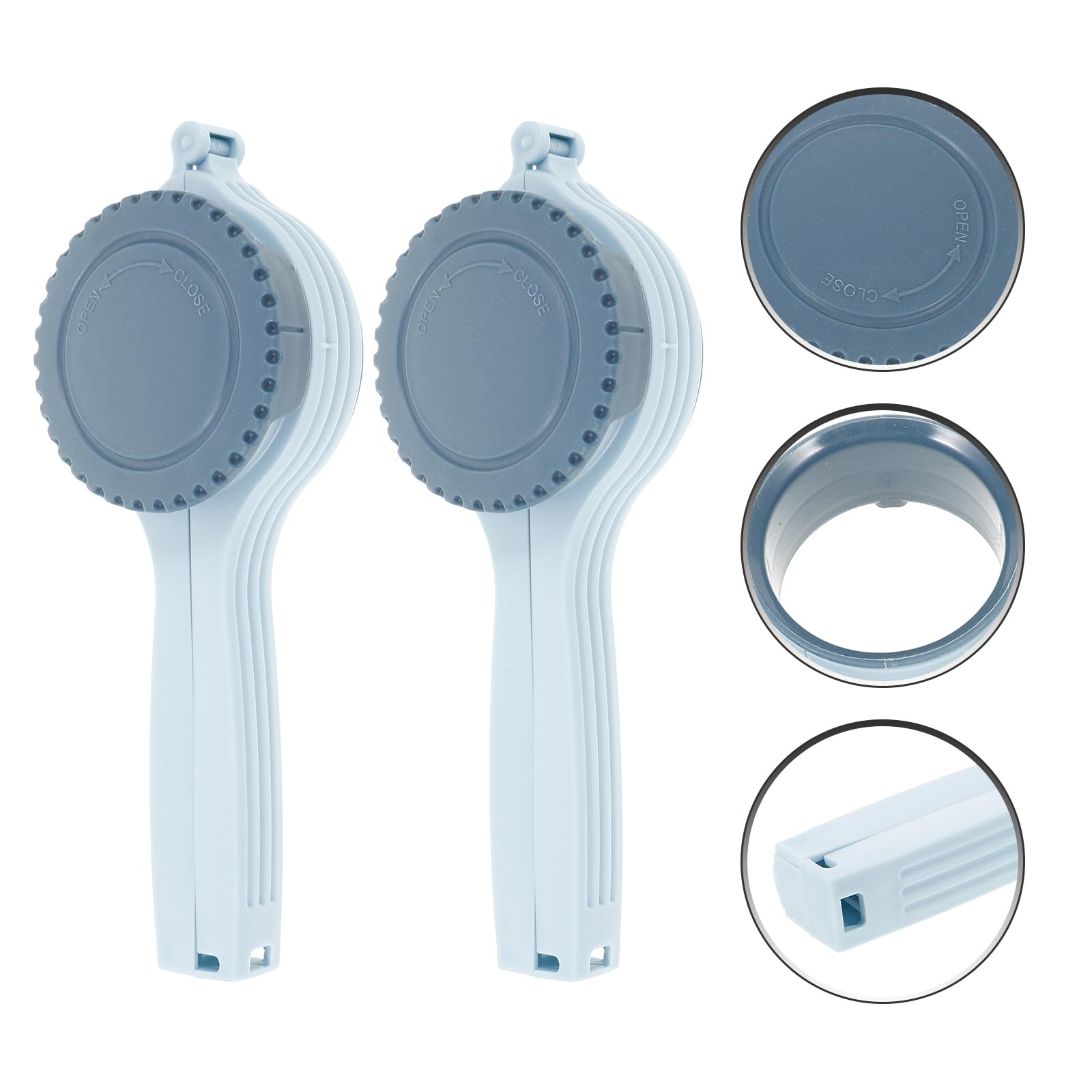 Hemoton 2Pcs Snack Bag Sealing Clips with Pour Spout,Reusable Food Storage Clamps for Chips and Snacks,Chip Bag Clip Airtight Bag Clip,Plastic Food Sealer Clips for Easy Pouring