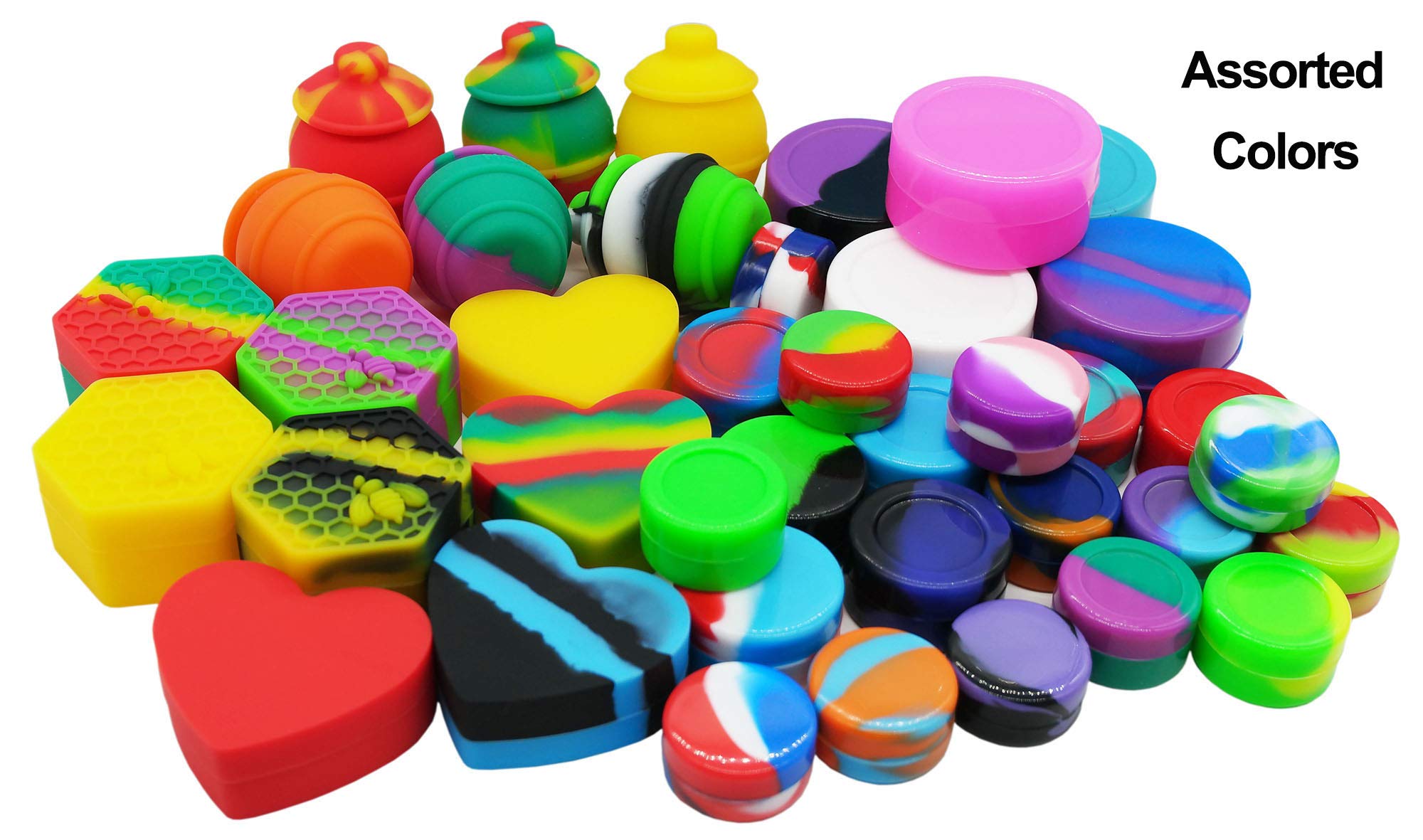 Pearwell Silicone Wax Concentrate Container 4ml 5ml 7ml 17ml 22ml 26ml 35ml Non-stick Jars (20PCS)