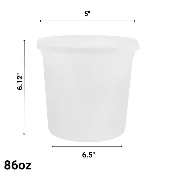 Nicole Fantini Deli Containers with Lids 86oz. Leakproof 10 Sets BPA-Free Plastic Food Storage Cups Clear Airtight Takeout Container Heavy-Duty,Microwaveable Freezer Safe Disposable/Reusable,BS2102