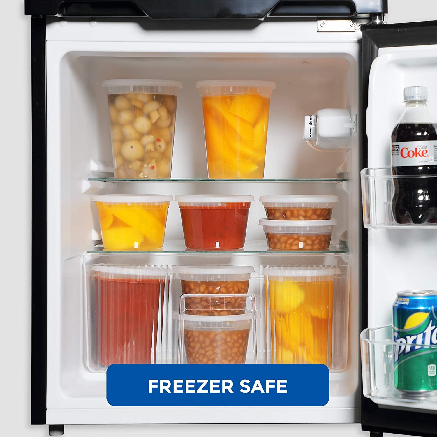 Nicole Fantini Deli Containers with Lids 32oz. Leakproof 72 Sets BPA-Free Plastic Food Storage Cups Clear Airtight Takeout Container Heavy-Duty, Microwaveable Freezer Safe Disposable/Reusable