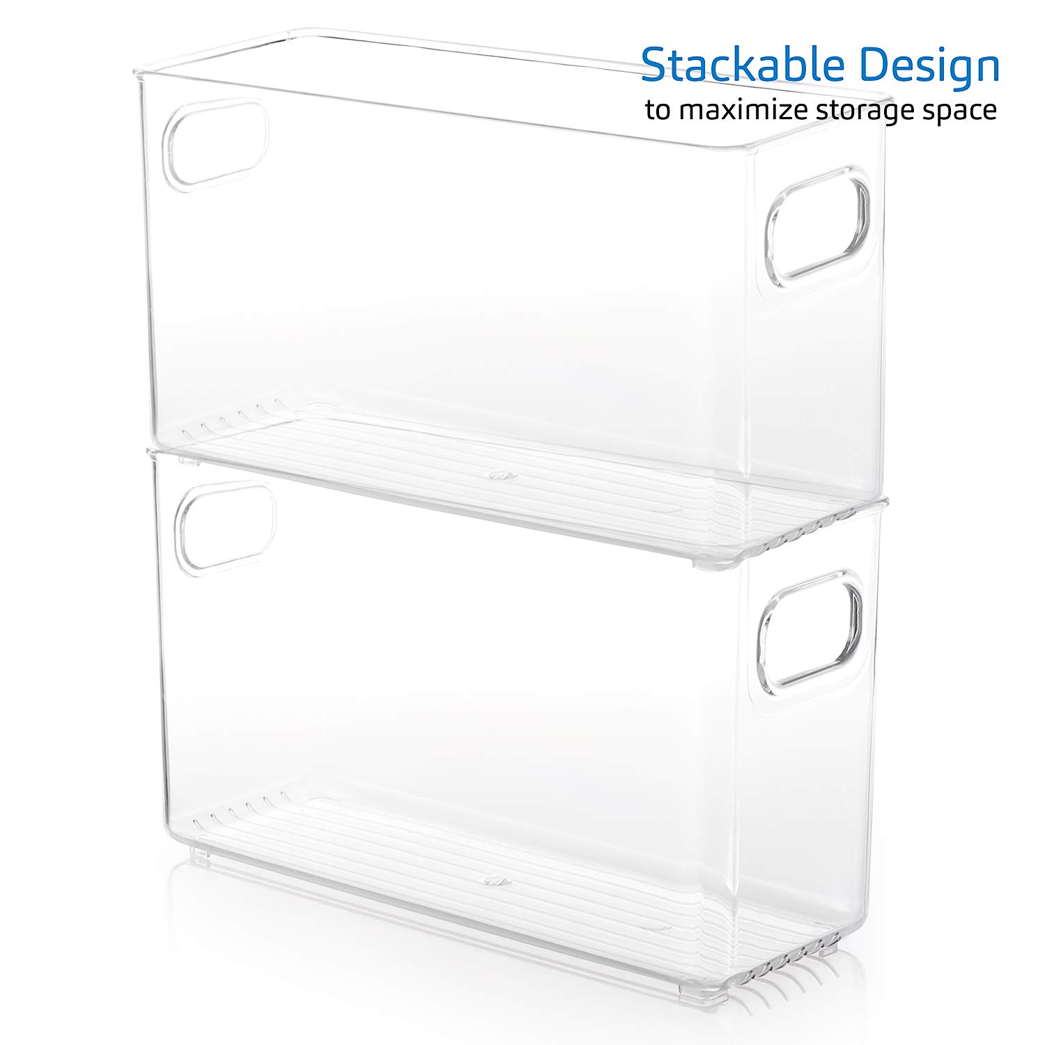 StorageBud Pantry Organization And Storage - Refrigerator Organizer Bins - Stackable Clear Fridge & Freezer Organizer - Great For Pantry, Storage, Fridge, Freezer