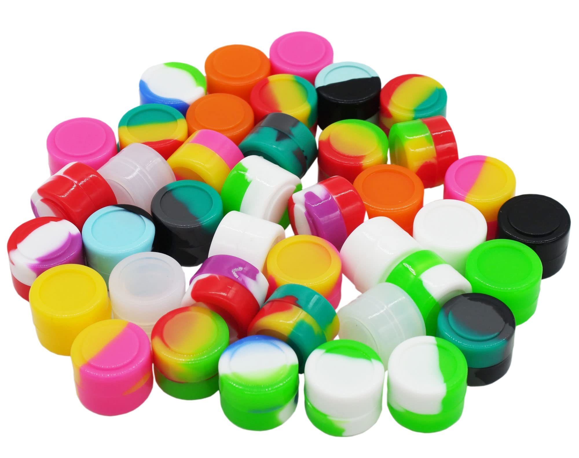 Pearwell 2ml Silicone Wax Containers Concentrate Sealed Oil Non-stick Jars (400), Multicolor