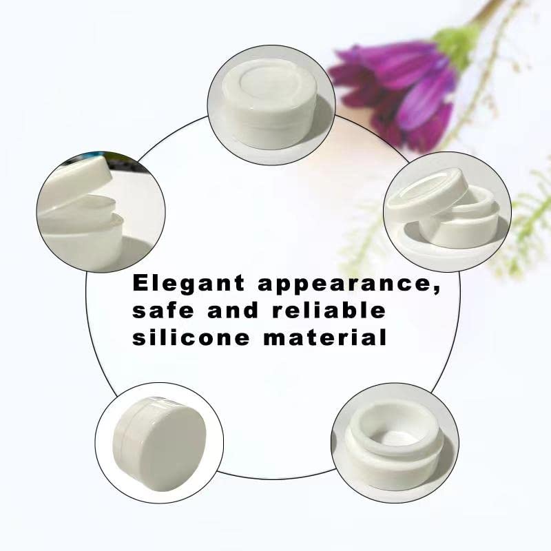 Gentcy Silicone 2ml Clear 50pcs Containers Silicone Storage Jar Seals