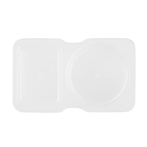 Restaurantware Futura 5 Ounce Snack Containers 100 Microwavable Sauce Containers - 2 Compartments Hinged Lid Clear Plastic Portion Cups For Condiments Or Dips
