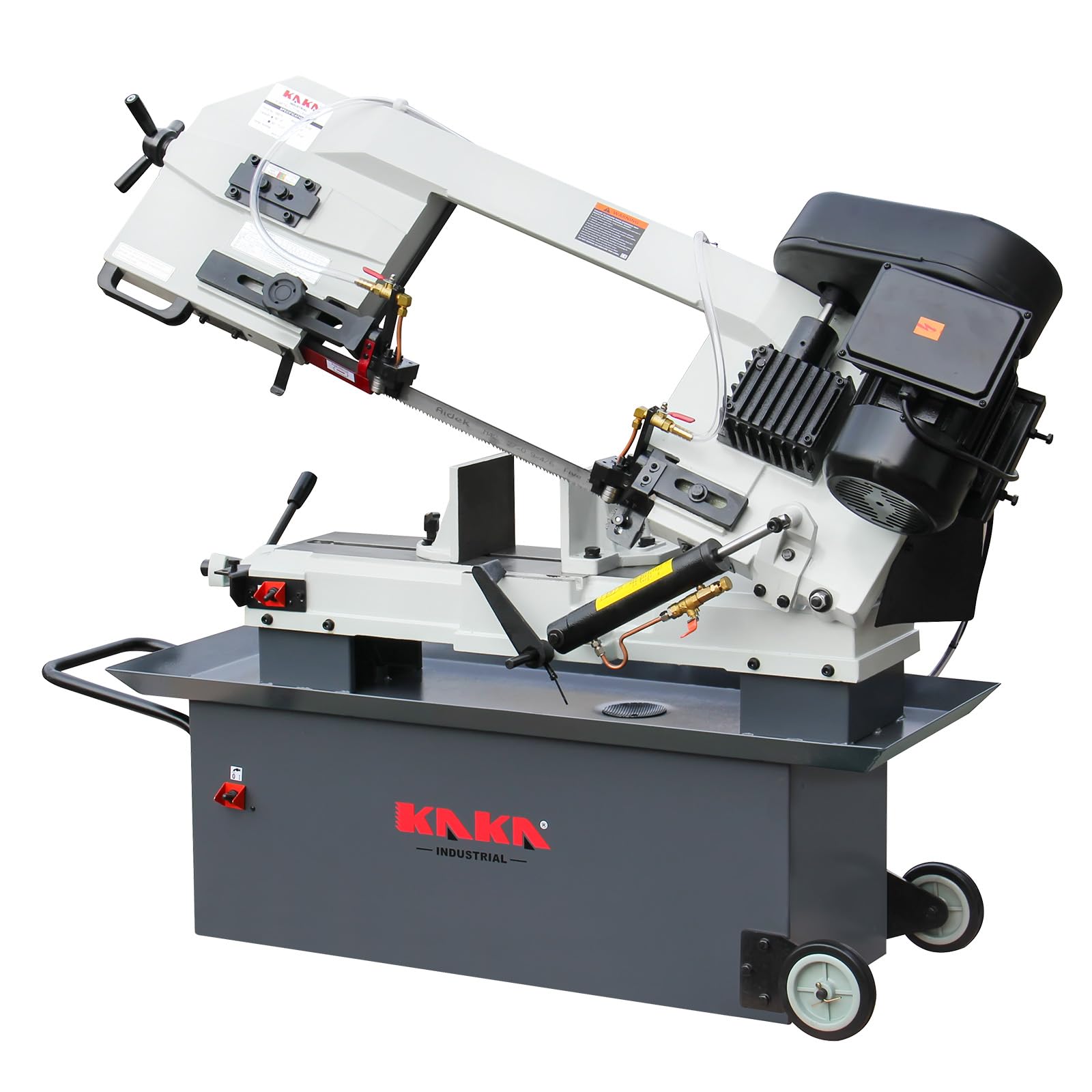 KAKA Industrial BS-912B horizontal bandsaw 9"x12"Horizontal Metal Cutting Band Saw 4 Steps Blade Speed Metal Band Saw, Space Saver Movable Metal Cutting Band Saw 115V&230V Dual Voltage Prewired 1PH