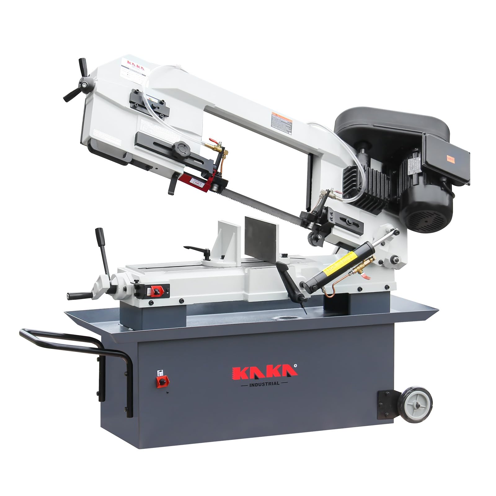 KAKA Industrial BS-912B horizontal bandsaw 9"x12"Horizontal Metal Cutting Band Saw 4 Steps Blade Speed Metal Band Saw, Space Saver Movable Metal Cutting Band Saw 115V&230V Dual Voltage Prewired 1PH