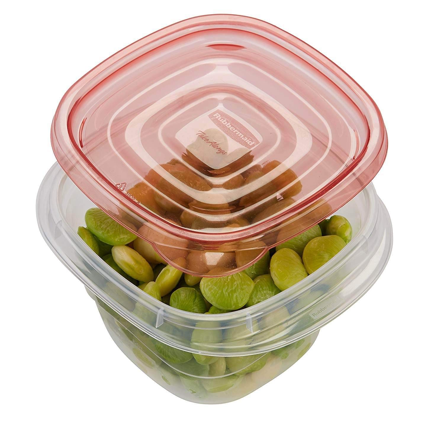 Rubbermaid TakeAlongs Assorted Food Storage Containers, Tint Chili, 40-Piece Set