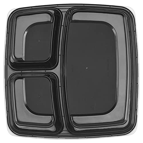 T TIYA Dishwasher Safe - Leak-Proof for Restaurants & Meal Prep - 48 oz Bulk 150 Pack with Lids - BPA-Free