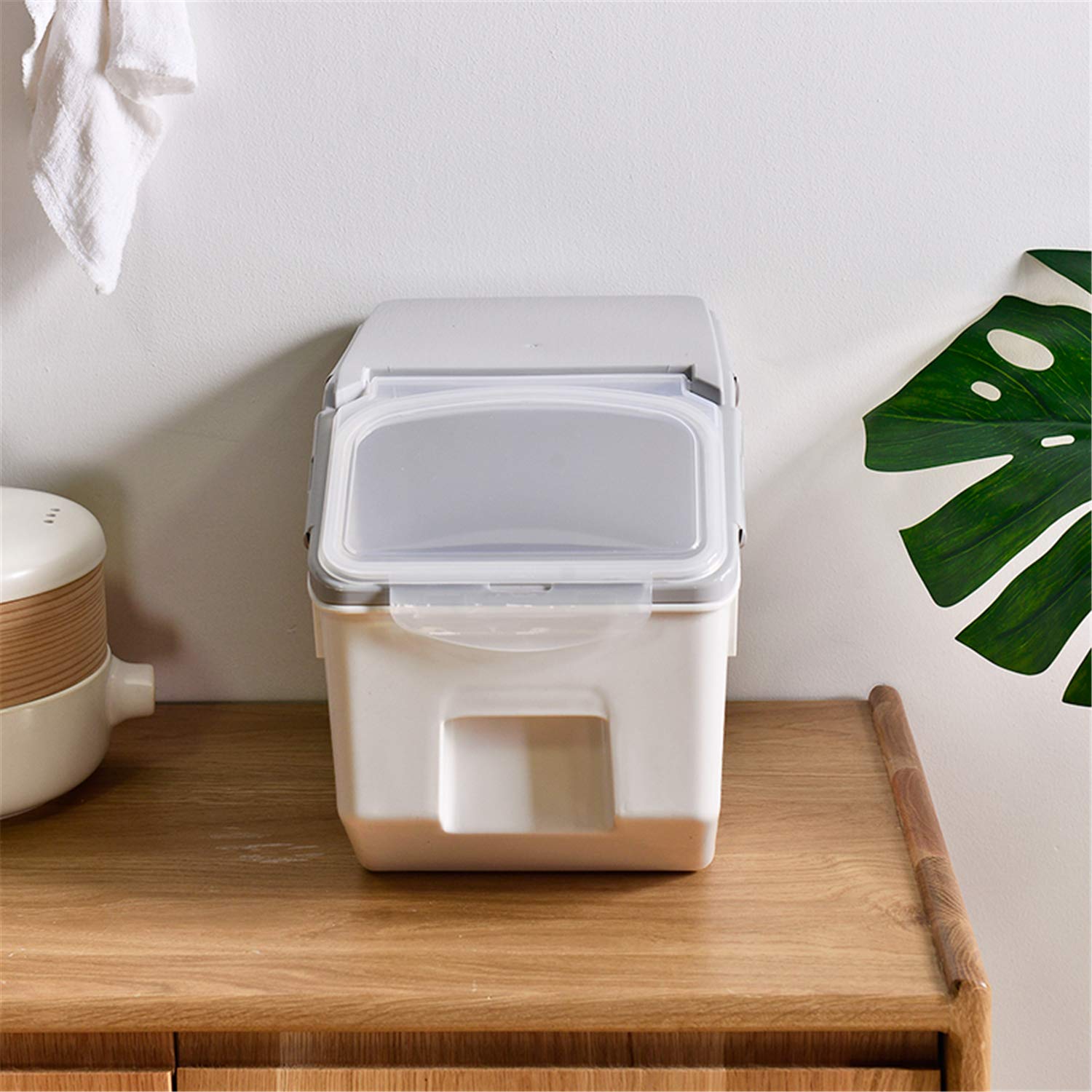 2-Pack Large Rice Storage Containers 10 Liter 340 oz Feed Bin Dog Food Storage Container Set Leak Proof Locking Lid