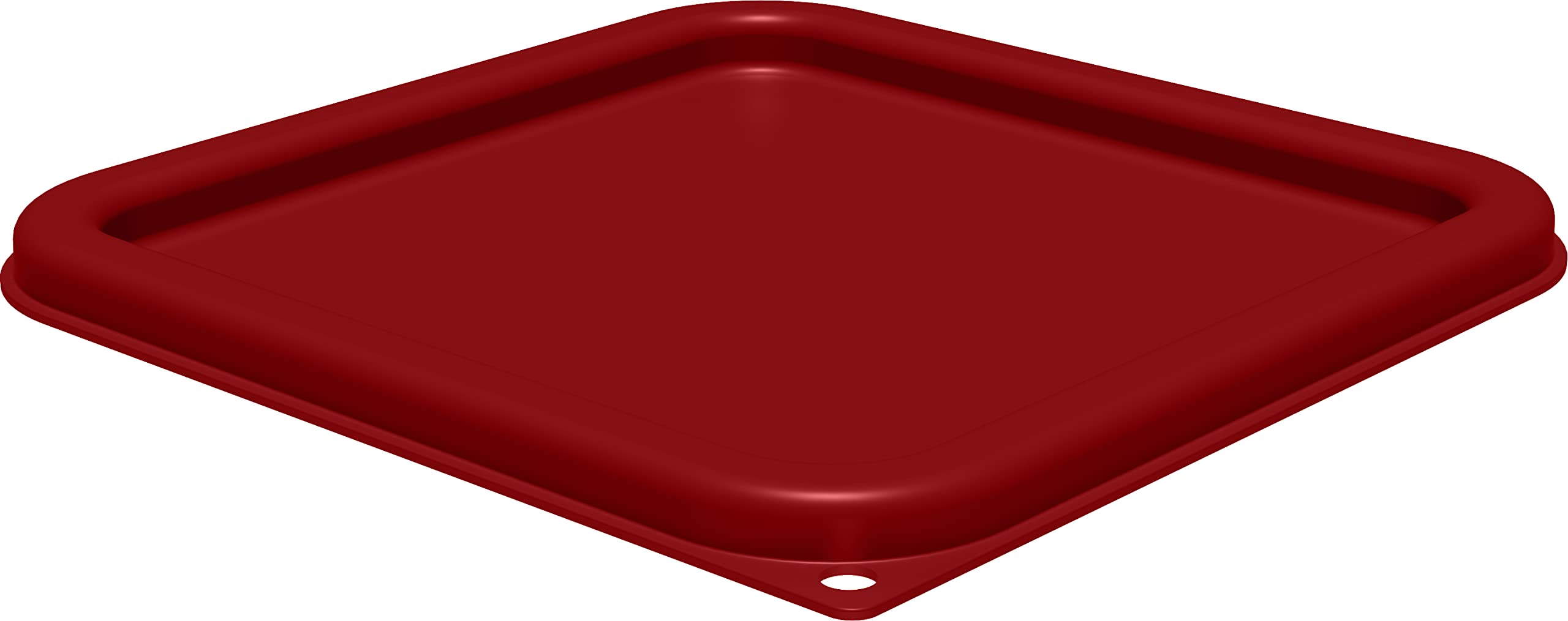 Carlisle FoodService Products Squares Square Food Storage Container Lid with Stackable Design for Catering, Buffets, Restaurants, Proprietary Blend, 6 To 8 Quarts, Red