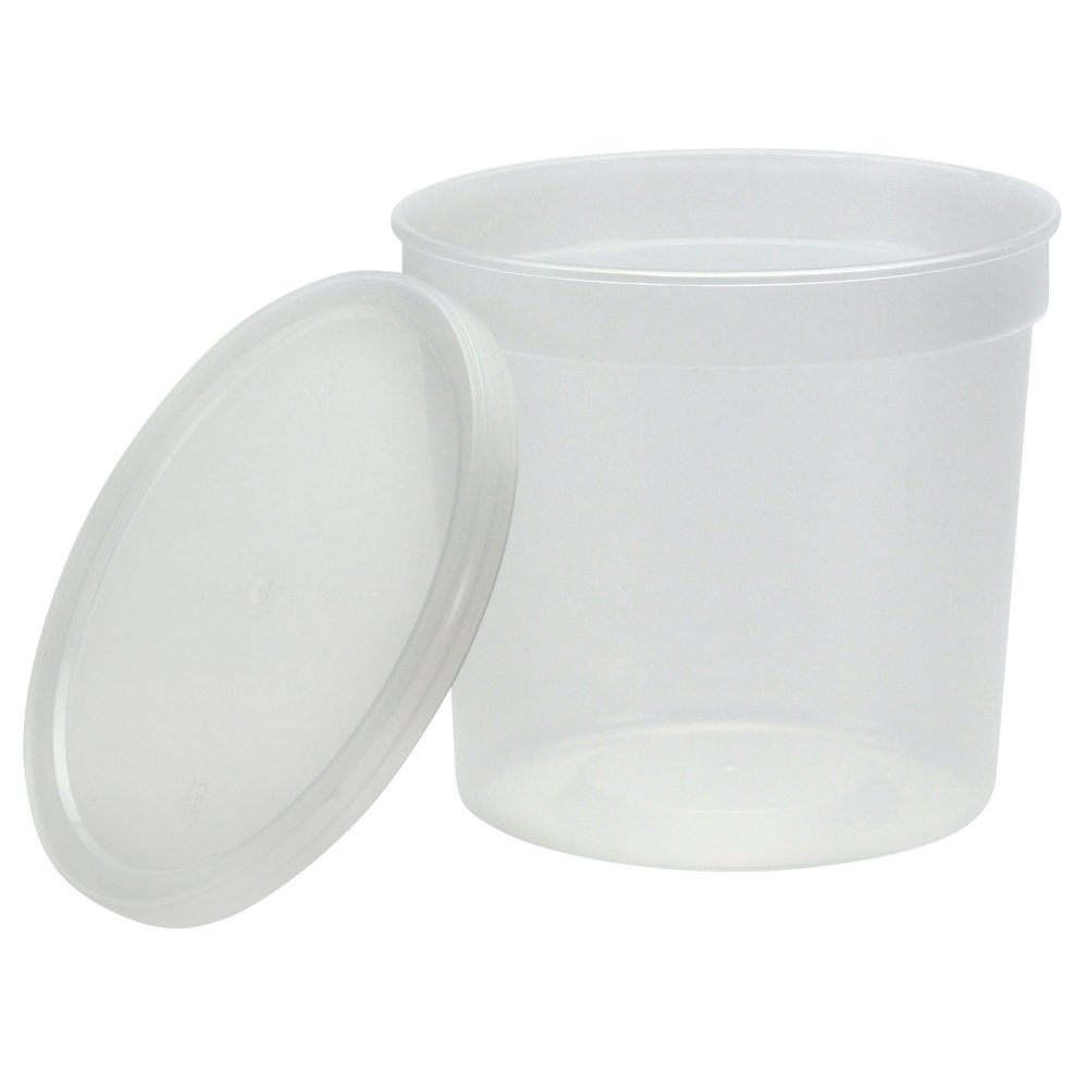 Nicole Home Collection Deli Food Storage Containers with Lids, 24-Ounce, 24-Pack, Leak Proof, Airtight, Microwave & Dishwasher Safe, Stackable, Reusable, And BPA Free