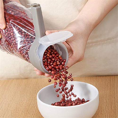 Mayata 4pcs/Set Multifunctional Snack Sealing Clip Food Tea Nut Bagged Food Moisture-Proof Discharge Spout Plastic Bag Clip Kitchen Tools