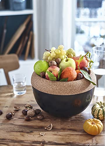 Emile Henry Ceramic Deep Food Storage Bowl, 10.6 x 7.3in, Blue Flame