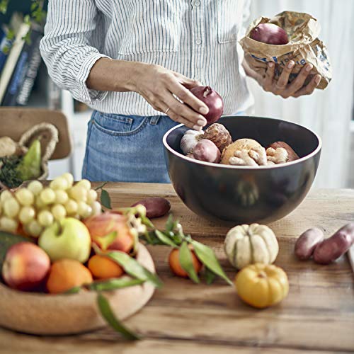 Emile Henry Ceramic Deep Food Storage Bowl, 10.6 x 7.3in, Blue Flame