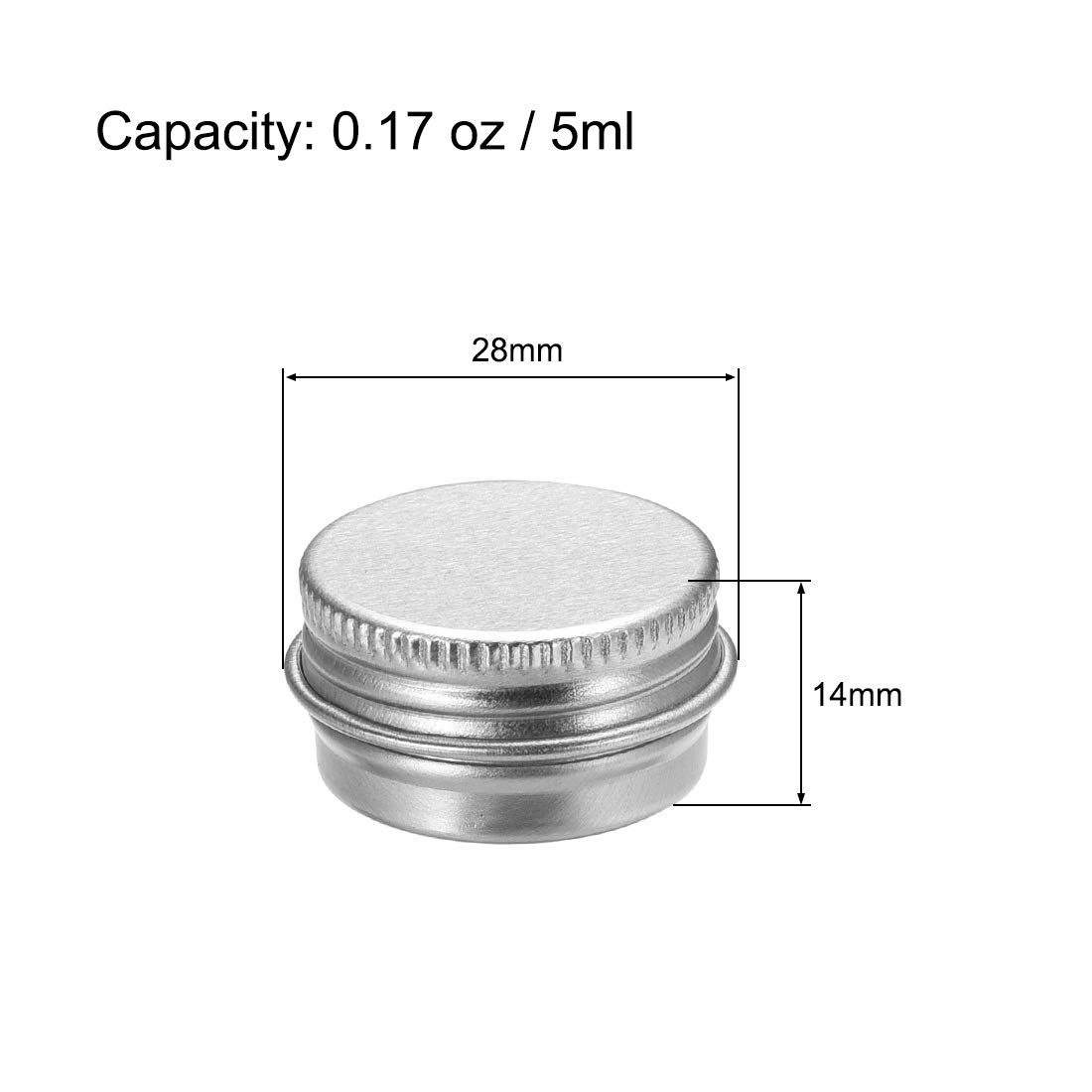uxcell 6 Pack 0.17 oz Round Aluminum Cans Tin Can Screw Top Metal Lid Containers for Crafts, Candles, 5ml