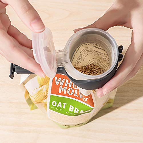 Mayata 4pcs/Set Multifunctional Snack Sealing Clip Food Tea Nut Bagged Food Moisture-Proof Discharge Spout Plastic Bag Clip Kitchen Tools