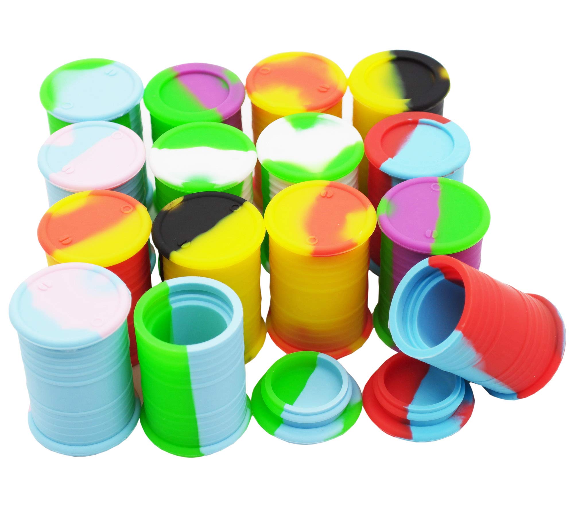 Vitakiwi 11ML Wax Barrel Silicone Concentrate Containers Non-stick Oil Jars (5)