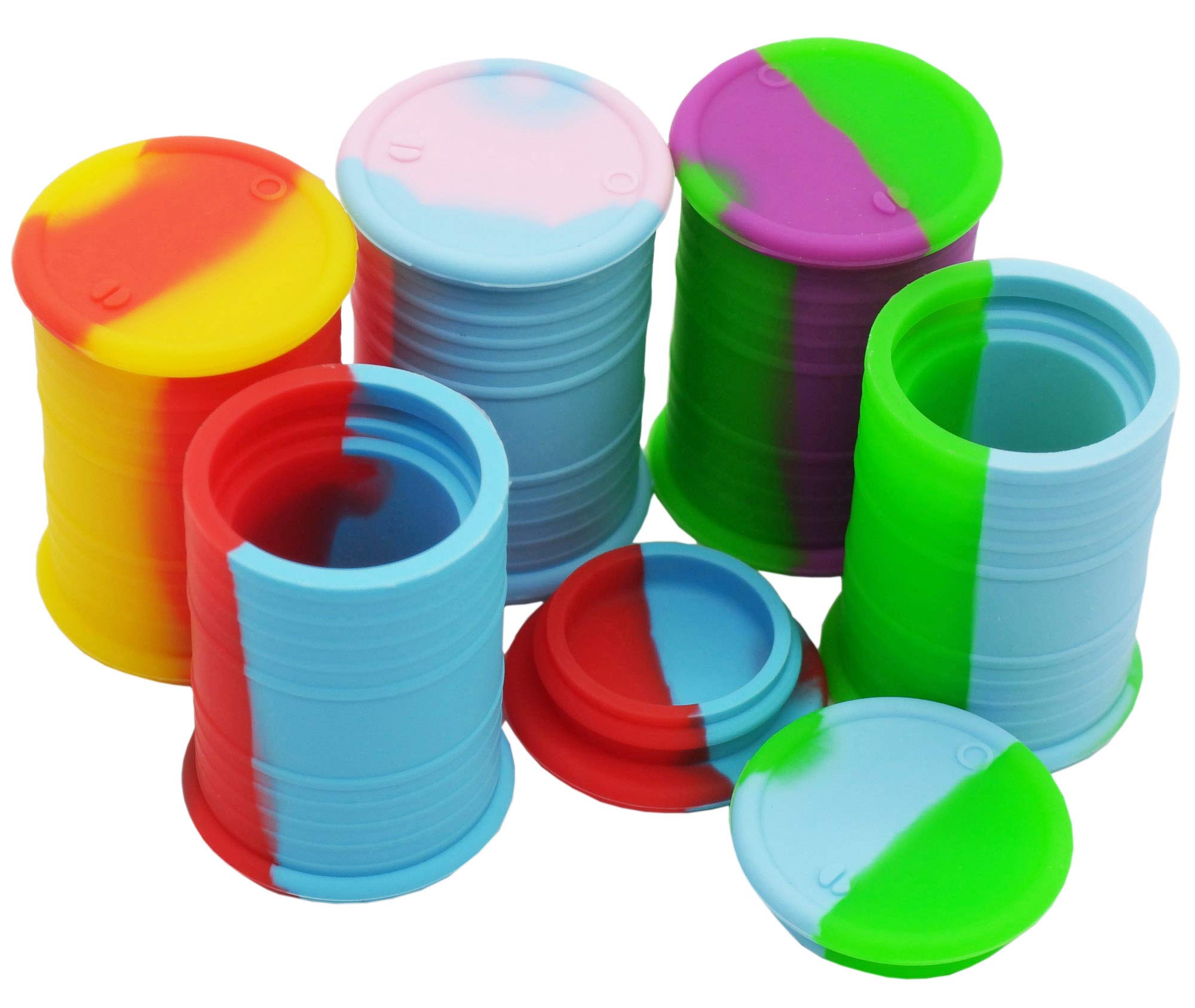 Vitakiwi 11ML Wax Barrel Silicone Concentrate Containers Non-stick Oil Jars (5)