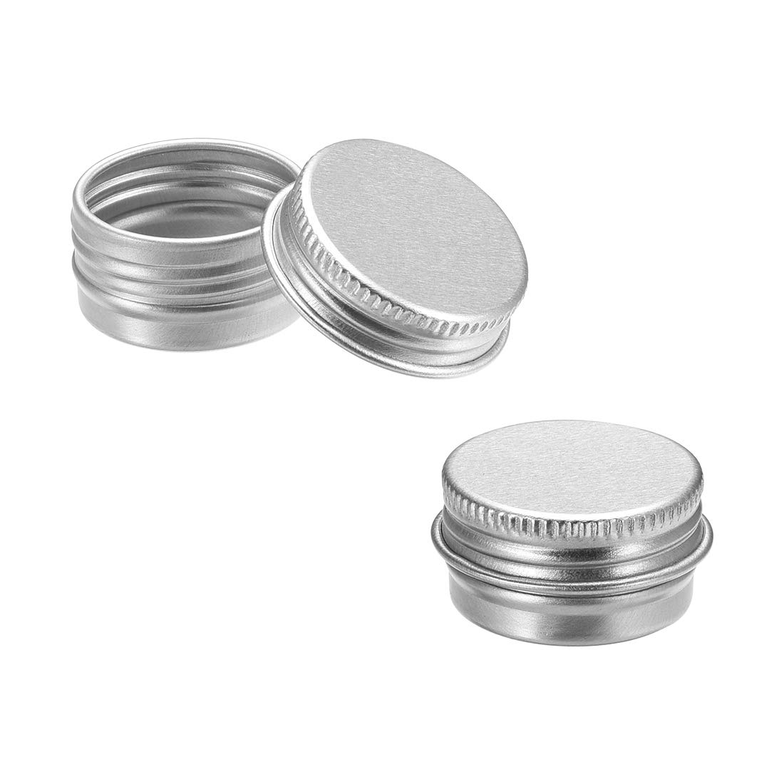 uxcell 6 Pack 0.17 oz Round Aluminum Cans Tin Can Screw Top Metal Lid Containers for Crafts, Candles, 5ml
