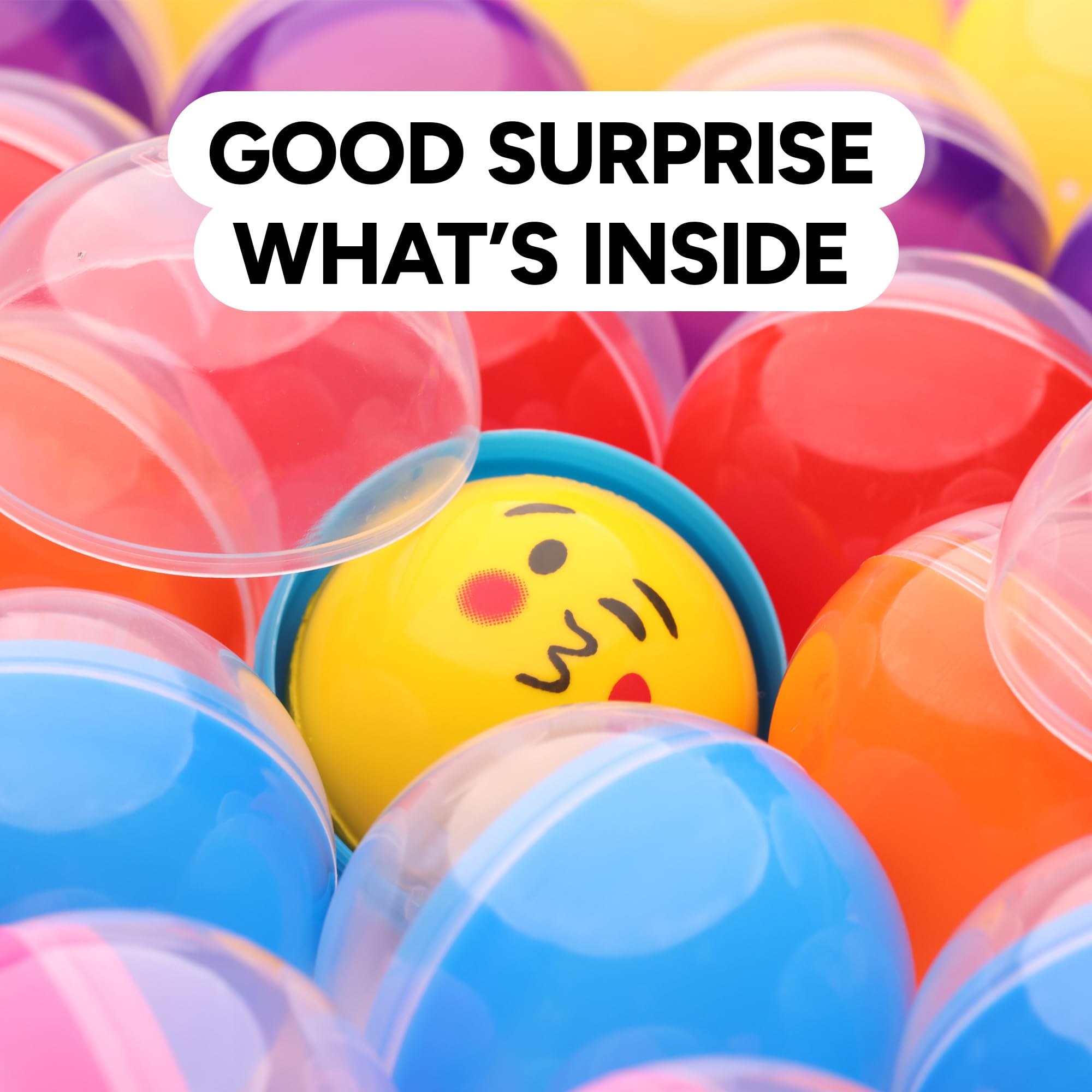 Capsule Vending Machine Translucent Round Capsules Empty 6 pcs 3.9 inch - Gumball Machine Capsules Easter Basket Stuffers Birthday Gifts - Pinata Stuffers DIY Craft Supplies Claw Machine Refills