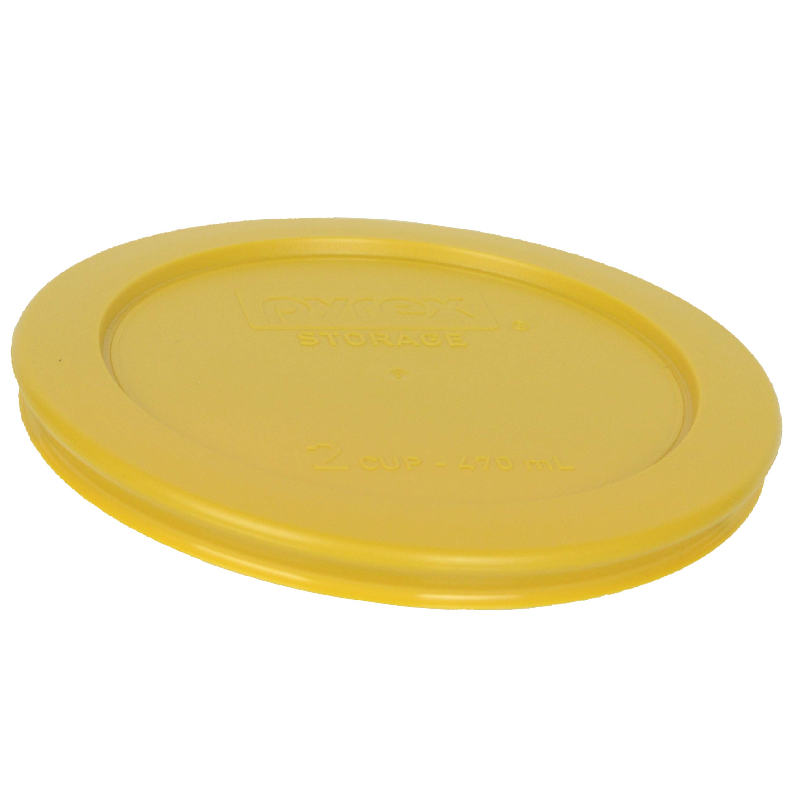 Pyrex (2) 7200 2 cup Glass Dishes & (2) 7200-PC 2 Cup Butter Yellow Lids Made in the USA