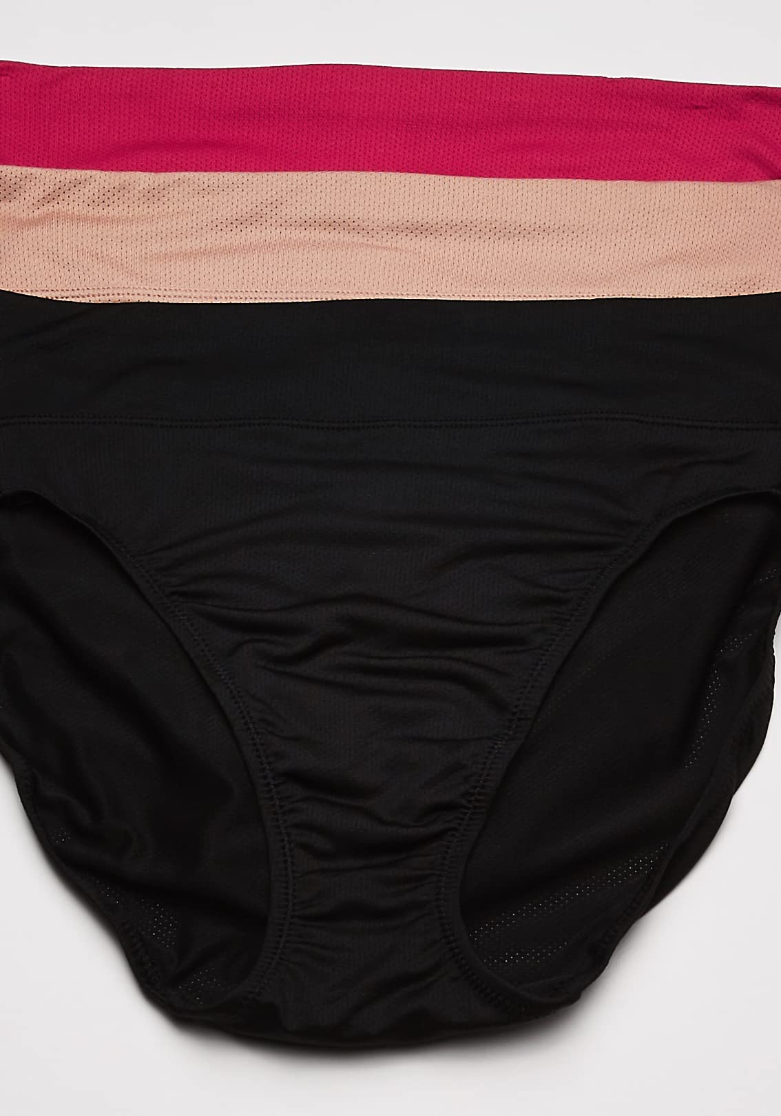 Warner's womens Allover Breathable Hi-cut Panty Underwear, Vivacious Toasted Almond Black, Large US