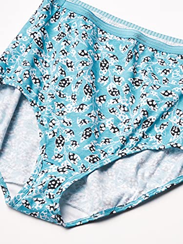 Hanes Women's Underwear Pack, High-Waisted Cotton Brief Panties, 10-Pack (Colors May Vary), Solid/Print Mix, 8