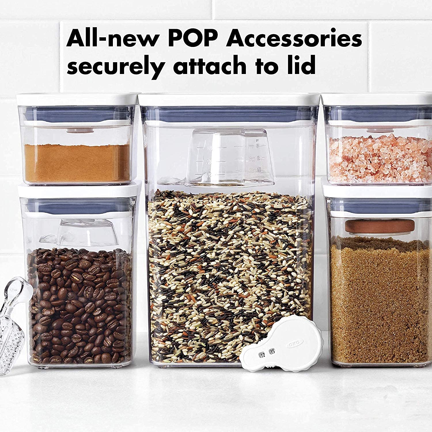 OXO-Good Grips POP Container 2.8-Quart Square Airtight Food Storage for Sugar and More (Set of 4)