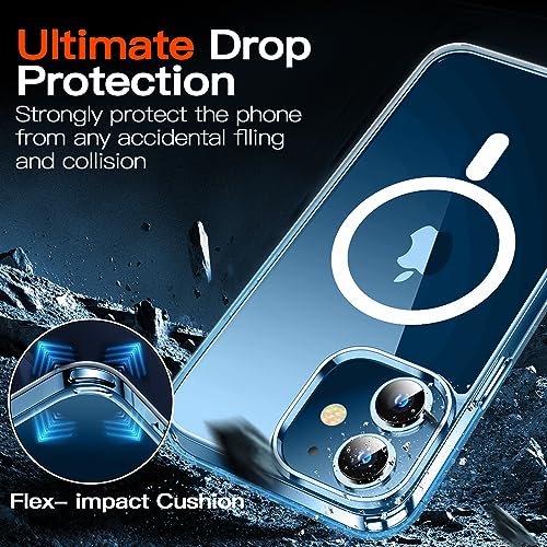 Redpepper for iPhone 12 Mini Case,[Compatible with Magsafe][Anti-Yellowing] with Screen Protector,Slim Thin 10 FT Shockproof Phone Case 6.1 inch