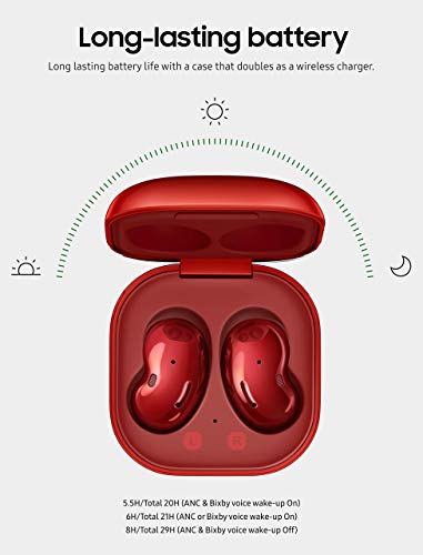 Samsung Galaxy Buds Live - True Wireless EarBuds with ANC - Mystic Red (Renewed)