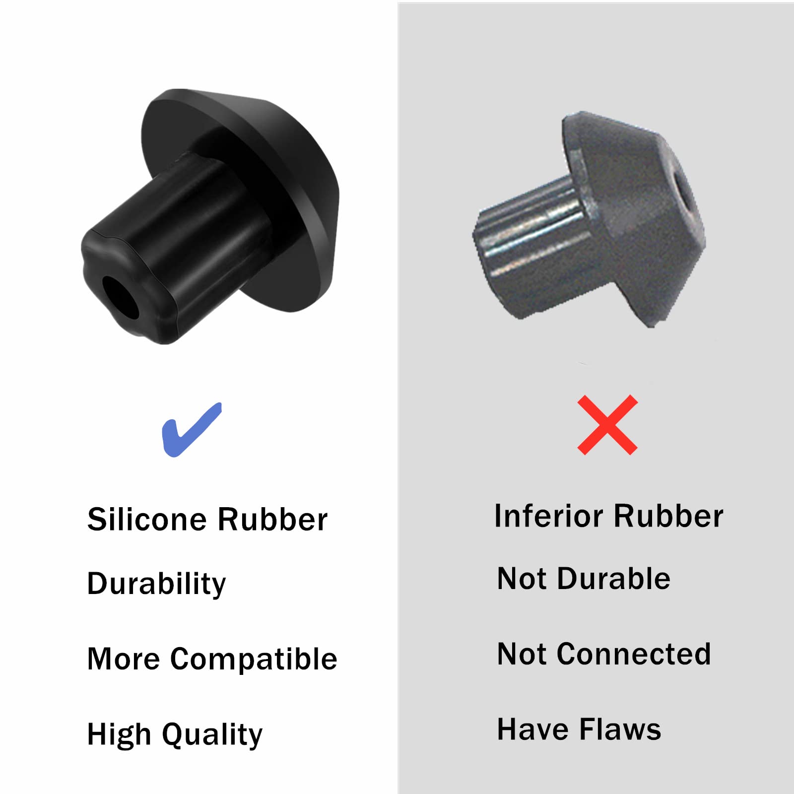 WB2K101 Pack of 16 Gas Range Surface Burner Grate Rubber Pad Set Replacement for GE,Hotpoint,Kenmore,Compatible with General Electric Replaces WB02K0101 247410 AP2622260 PD040035 PS241358 WB02K0101