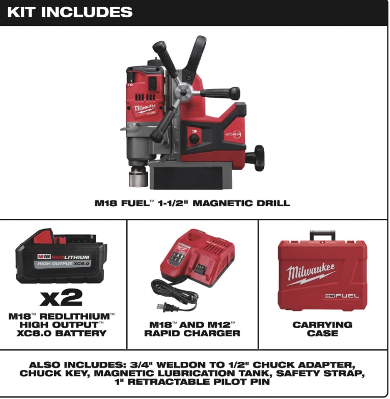 Milwaukeey M18 FUEL 1-1/2'' Magnetic Drill High Demand Kit