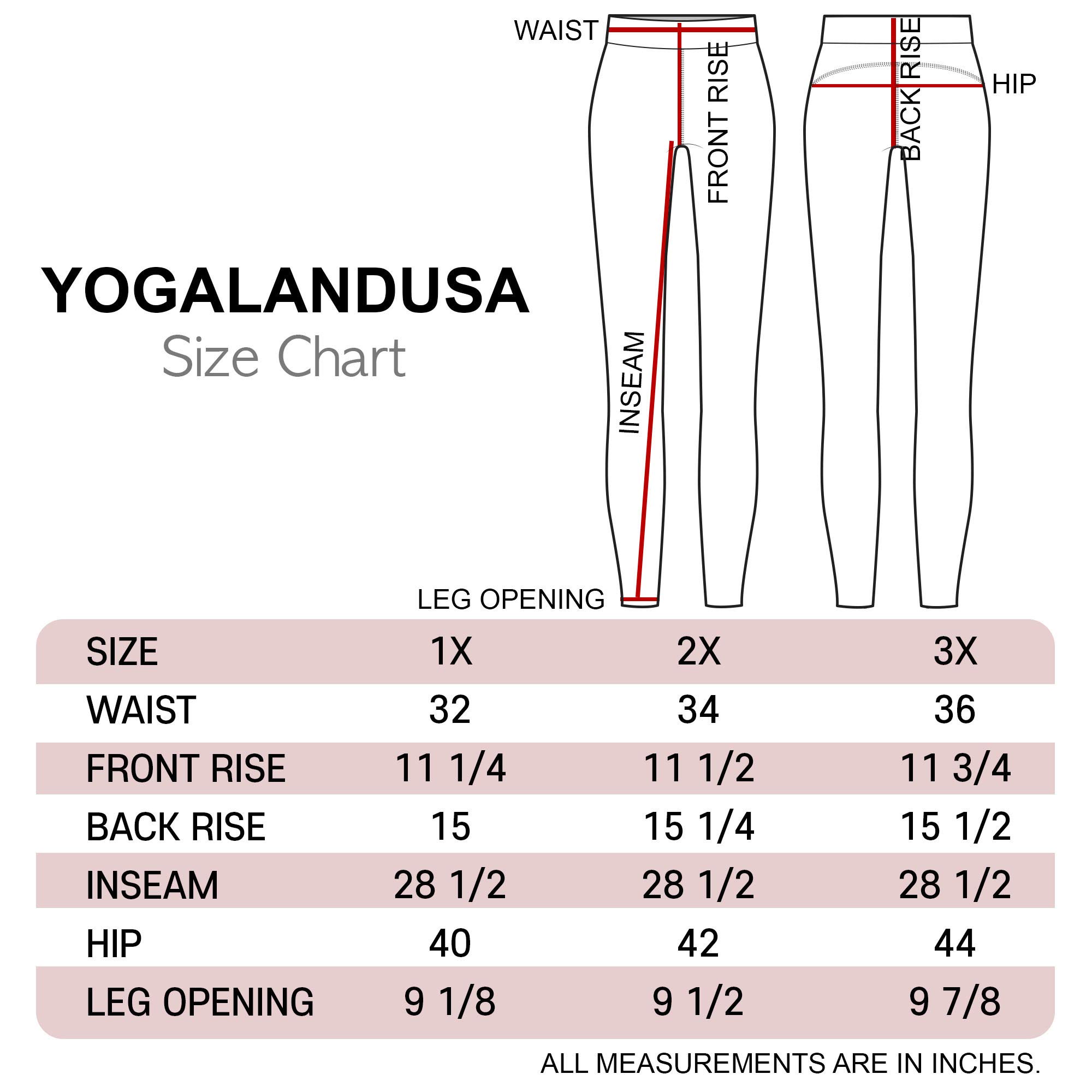 YOGALANDUSA Women's Yoga Workout Leggings – Plus Size High Waisted 4 Way Stretch with Zipper Pocket Casual Active Pants CYP1031PX V.Denim 3X