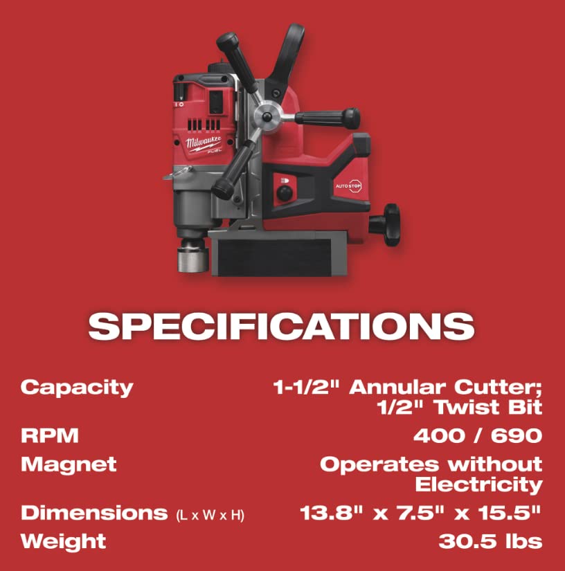 Milwaukeey M18 FUEL 1-1/2'' Magnetic Drill High Demand Kit