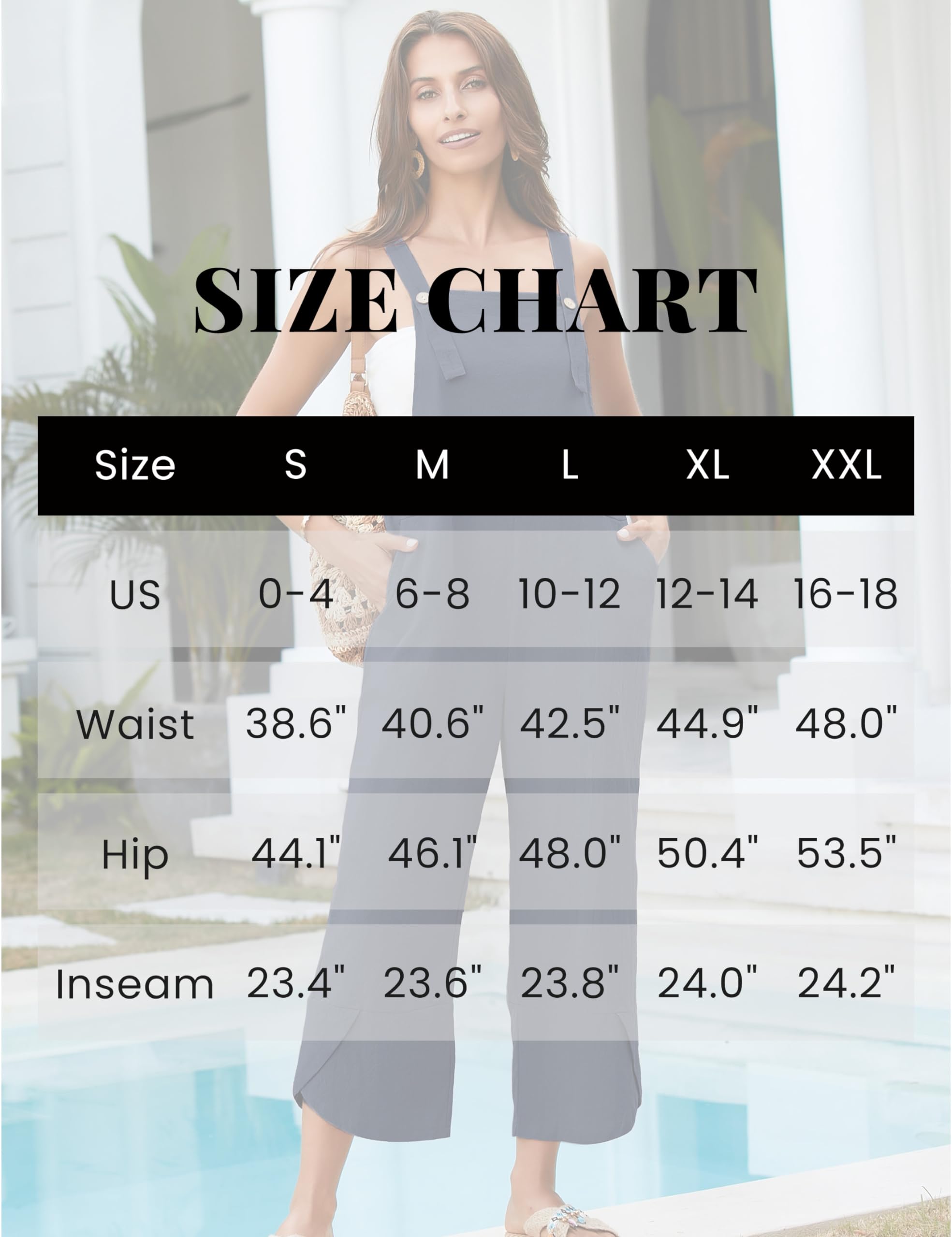 UANEO Womens Cotton Adjustable Casual Summer Bib Overalls Jumpsuits with Pockets (Navy, XL)