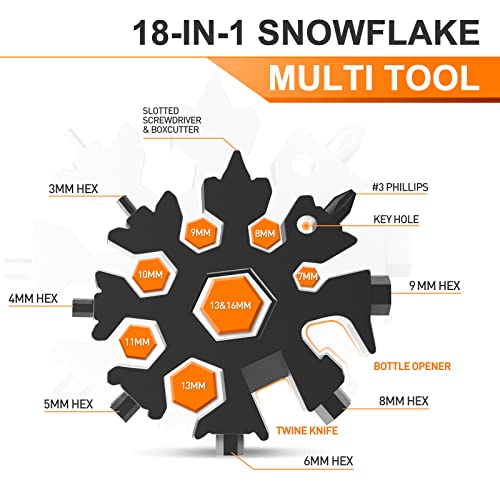 Dusor Stocking Stuffers Gifts for Men, Universal Socket and Snowflake Multitool, Christmas Gifts for Men, Unique Dad Gifts for Men Who Have Everything, Cool Steelers Gadgets for Men Him, HusbandâŚ