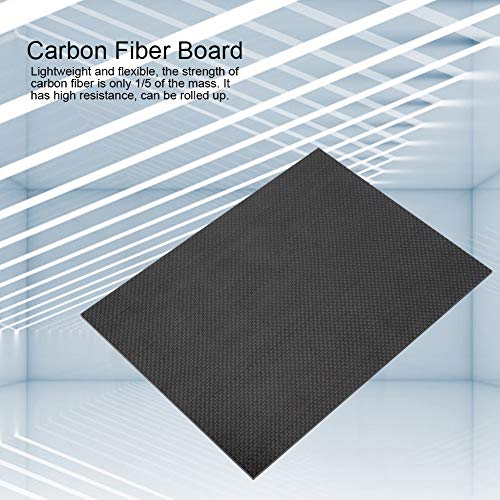 Carbon Fiber Board, High Hardness Carbon Fiber Sheet for Helicopter(Bright 200 * 300 * 2mm)