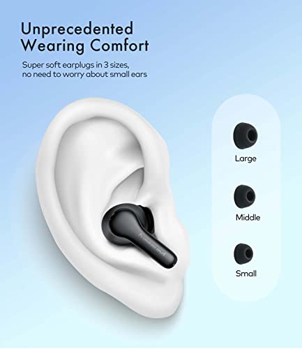FUNSOUND Wireless Earbuds, Bluetooth Earbuds Noise Cancelling with 4 ENC Microphones, 60 Hrs Playtime, IPX7 Waterproof Bluetooth 5.3 in-Ear Stereo Headphones for iPhone | Android, Black