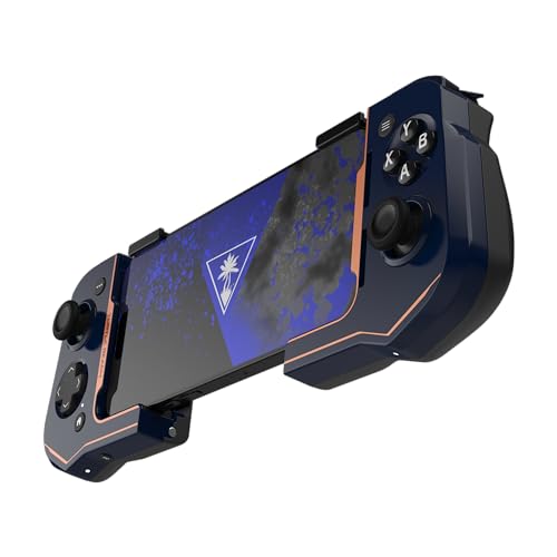 Turtle Beach Atom Mobile Game Controller with Bluetooth for Cloud Gaming on iPhone with Compact Shape, Console Style Controls & Low Latency Bluetooth β Cobalt Blue