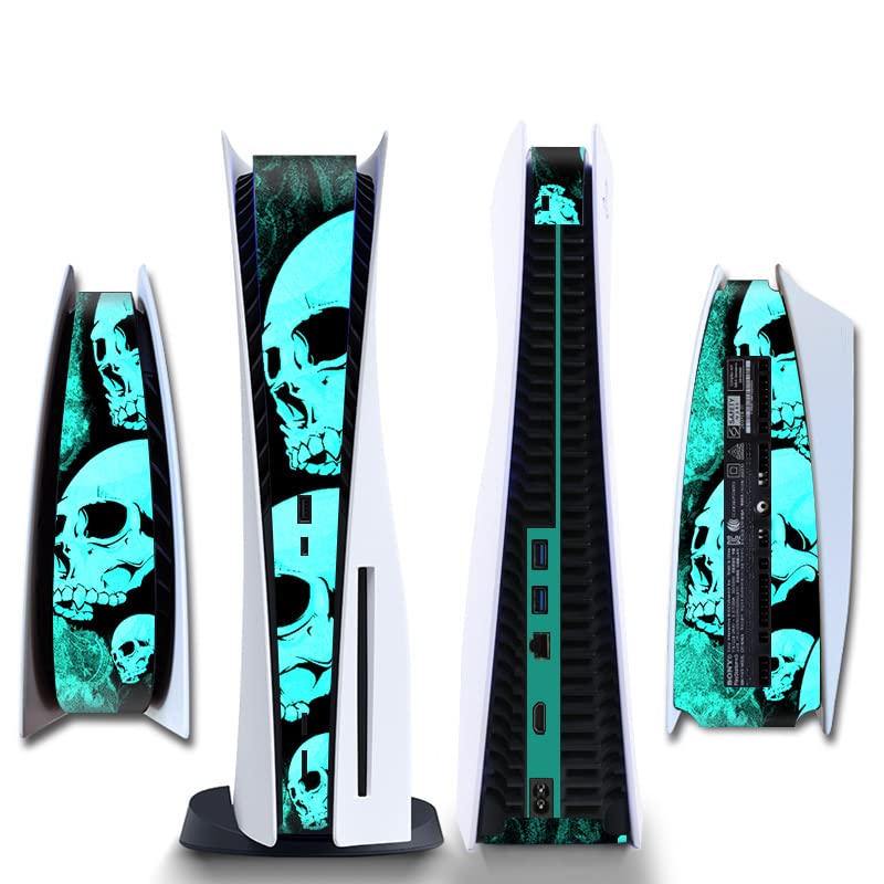 IFEEHE Side Protective Film Sticker PS5 Disk Edition Skin Sticker Decal Cover for PS5 Console (Skull)