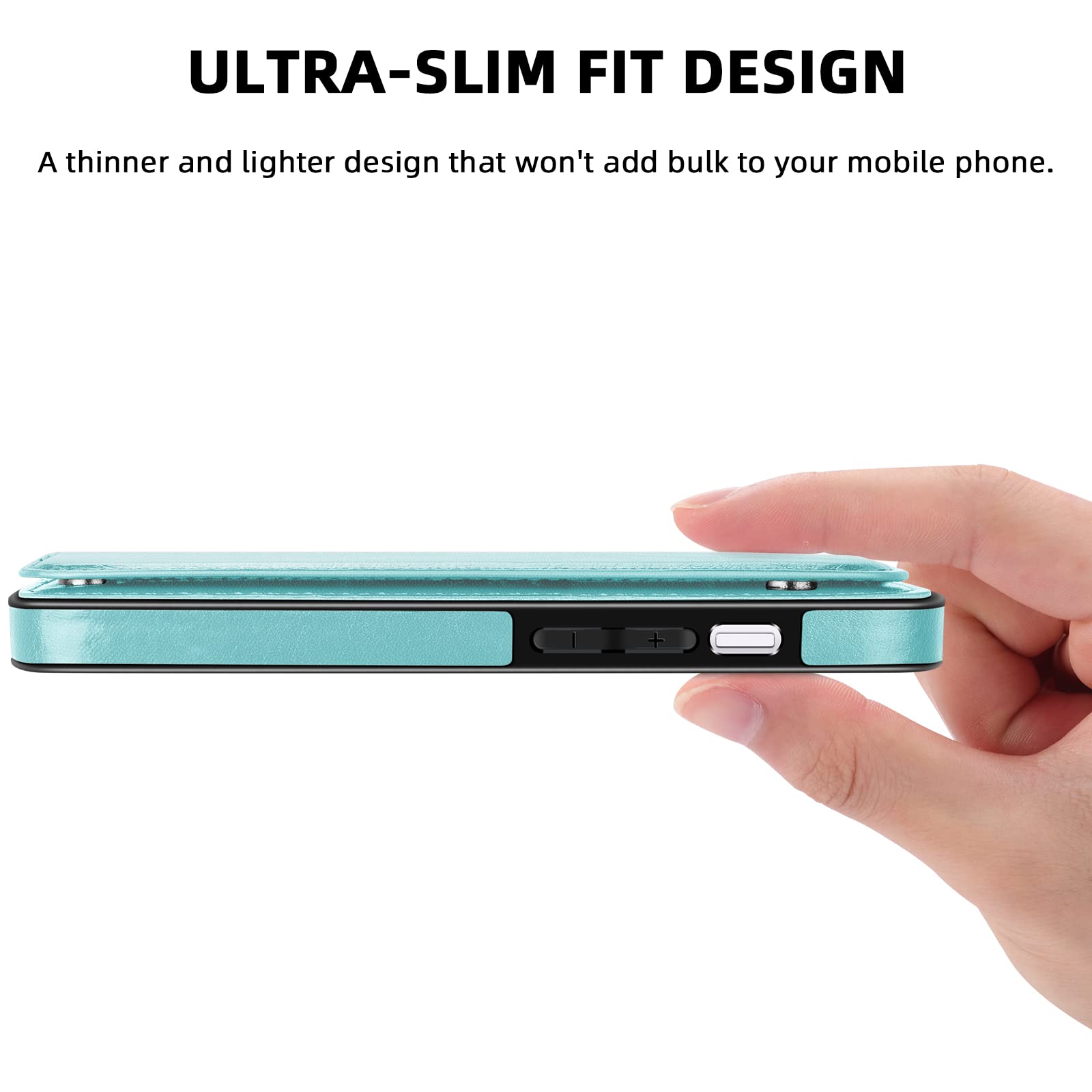 iMangoo for iPhone 12 Mini Case Wallet Credit Card Holder Slots, iPhone 12 Mini Cases for Women Embossed Mandala Flower Pattern PU Leather Double Magnet Clasp Flip Sleeve Cash Pocket Cover Mint